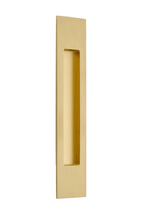 10 Inch Solid Brass Modern Rectangular Flush Pull Antique Hardware Supply