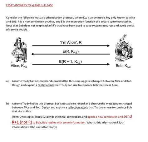 solved consider the following mutual authentication