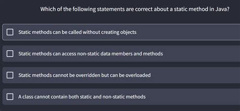 Solved Which Of The Following Statements Are Correct About A