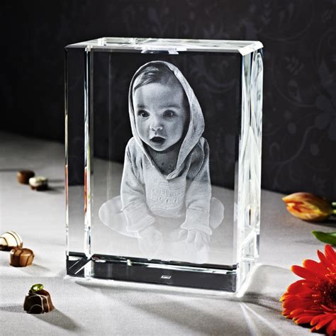 Gravure 3d Cube 3d En Verre Viamant Terra Vertical