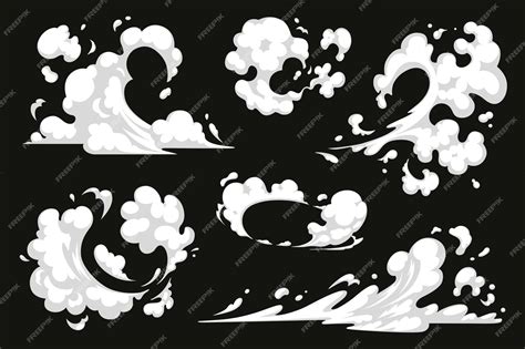 Premium Vector | Comic explosion effect set Vector dust smoke cloud cartoon energy blast and ...