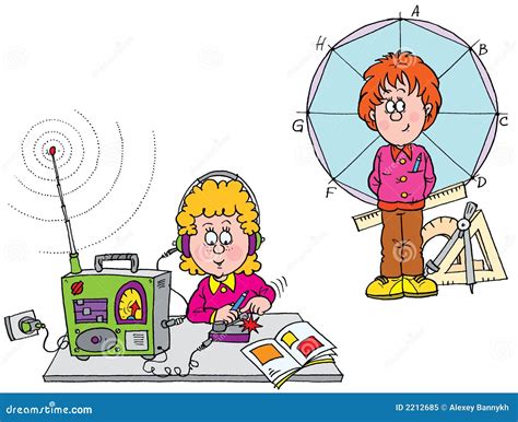 Physics And Geometry Stock Illustration Illustration Of Girl 2212685