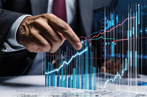 A Man Is Pointing At A Graph That Says Graph On It Premium Ai Generated Image