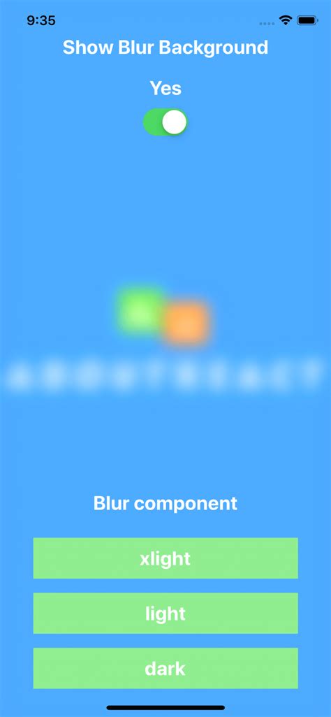 Make A Blur Background In React Native About React