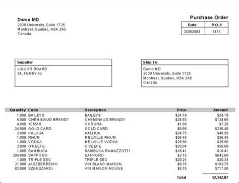 Purchase Order Report