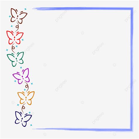 Diseño De Borde De Mariposa Vector Png Borde De Mariposa Borde De