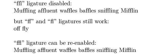 Fonts Suppress Letter Ligature When Letter Ligature Would Apply TeX LaTeX Stack Exchange