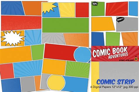 Comic Strip Templates Pre Designed Photoshop Graphics ~ Creative Market