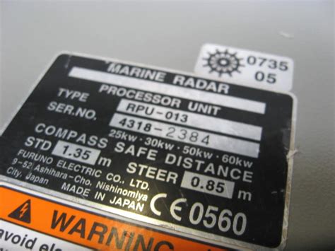 Furuno Rpu 013 Imo Black Box Radar Processor For Far 2127bb System Tested Working Max Marine