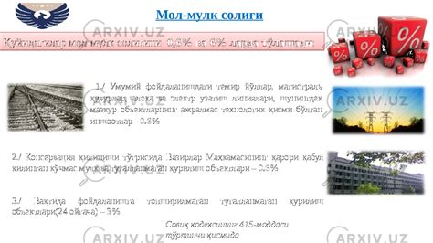 Юридик шахсларнинг мол мулкига солинадиган солиқ Iqtisodiyot Slaydlar