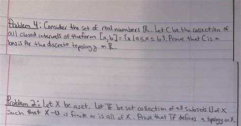 Solved Problem Consider The Set Of Real Numbers R Let C Chegg