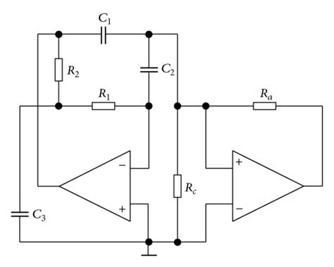 the circuitry implementation of chaotic oscillator for case a