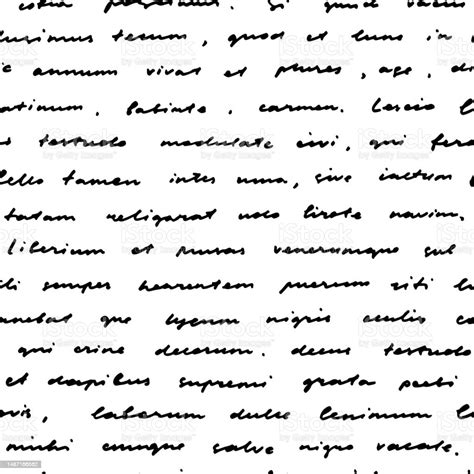 Vector Unreadable Text Seamless Pattern Stock Illustration Download Image Now Abstract