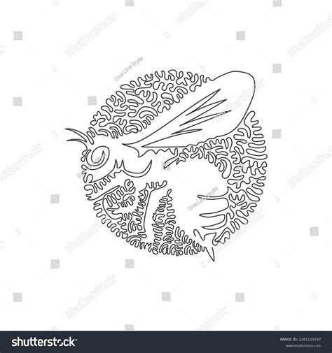 Continuous Curve One Line Drawing Flying Stock Vector Royalty Free 2241129197 Shutterstock