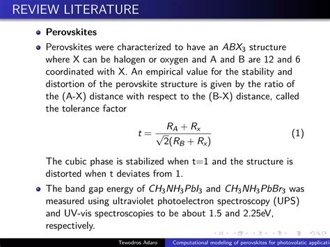 Computational Modeling Of Perovskites Ppt Pdf Technology Industry