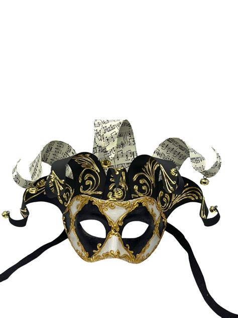 Jester Mask Black And White Type Of Masks Jester Masks