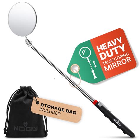 Nocry Heavy Duty Telescoping Inspection Mirror — 3 23 Inch Round Mirror