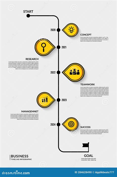 Timeline Infographic Road Map With Multiple Steps Outline Data