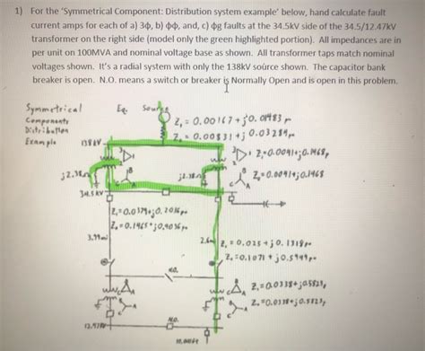 Solved 1 For The Symmetrical Component Distribution
