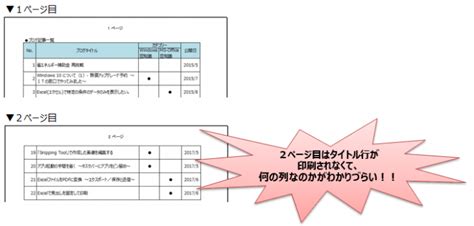 MS OfficeExcelで表のタイトルを ページ目以降も印刷 行を固定する場合ブログ株式会社シーイーシーカスタマサービス