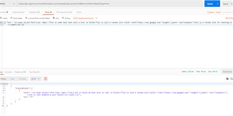 Translation Api Texttype Html Issue Microsoft Qanda