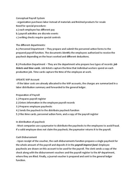 Conceptual Payroll System Pdf