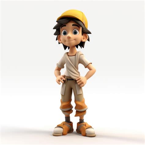 Premium Photo Highly Detailed Adventure Themed 3d Cartoon Character