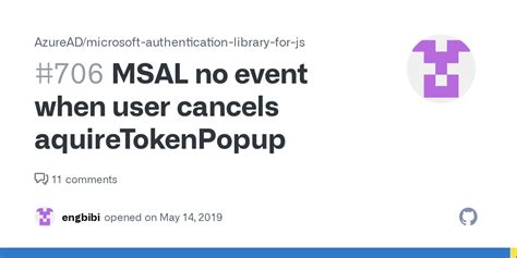 MSAL No Event When User Cancels AquireTokenPopup Issue AzureAD Microsoft Authentication