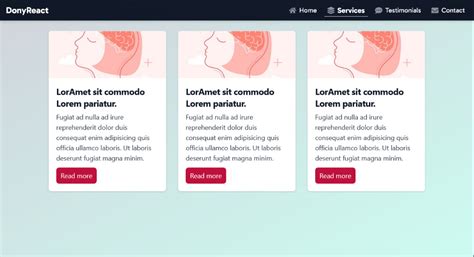 Simple React Starter Page Donis Dev