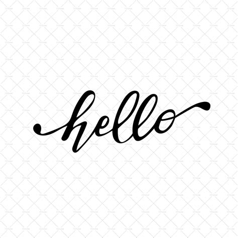 Hello Modern Calligraphy Script Word Hello Hand Drawn Cursive Font Text Hello Vector Hello Modern Calligraphy Script Word Hello Hand Drawn Cursive Font Text Hello Vector