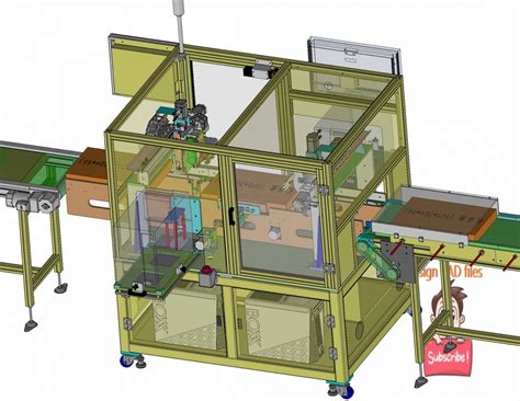 Industrial 3d Model Box Labeling Machine Machine World