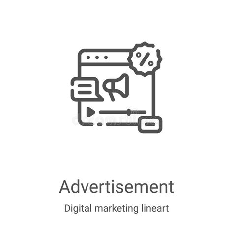 Advertisement Icon Vector From Digital Marketing Lineart Collection