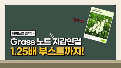 Grass 에어드랍 임박 지갑연결하고 125배 부스트 받기 Youtube