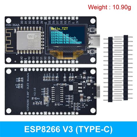 แผงวงจรพัฒนา esp8266 tzt nodemcu พร้อมจอแสดงผล oled ขนาด0 96นิ้ว ch340g