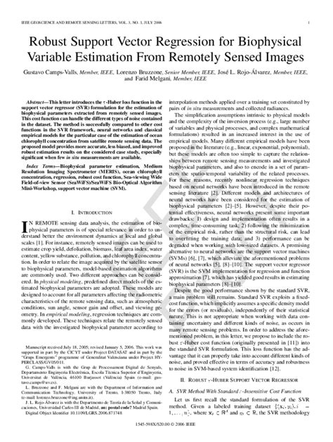 Fillable Online Isp Uv Robust Support Vector Regression For Biophysical