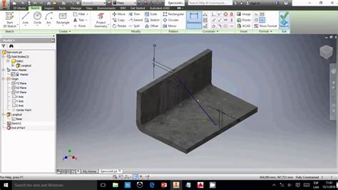 Advance Modeling Rib Autodesk Inventor 2016 Youtube