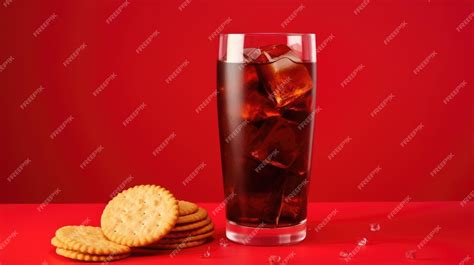 Premium Ai Image A Glass Of Coca Cola With A Stack Of Cookies On The Side