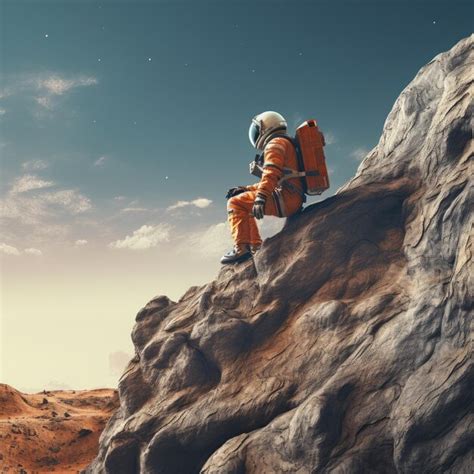 Premium Photo Astronaut In Cosmos Outer Space Cosmonaut Spaceman Generative Ai