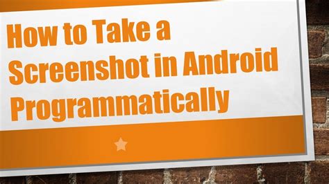 How To Take A Screenshot In Android Programmatically Youtube