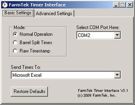 Solo Performance Specialties Farmtek Timer Interface Software