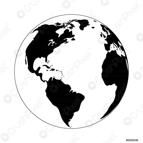 Earth Globe Sign Geographic Globe View Of The World In Stock Vector