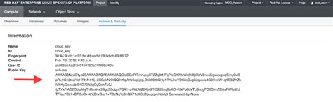 OpenStack Key Pairs Mass Open Cloud Documentation