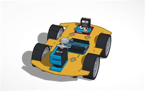 3d Design Robot Car 4wd Tinkercad