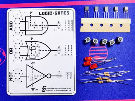 logic gates learning kit 2 transistors etsy