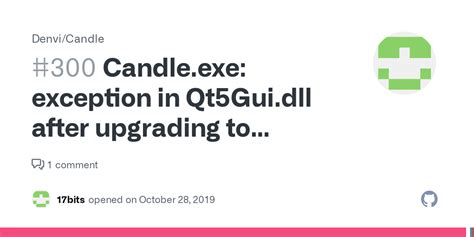Candle Exe Exception In Qt5gui Dll After Upgrading To Windows 10 V1903