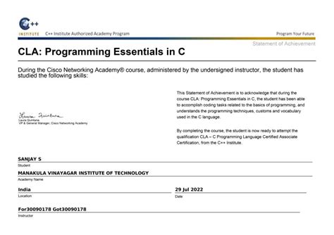 Sanjay S On Linkedin Cprogramming Certifieddeveloper Codingskills