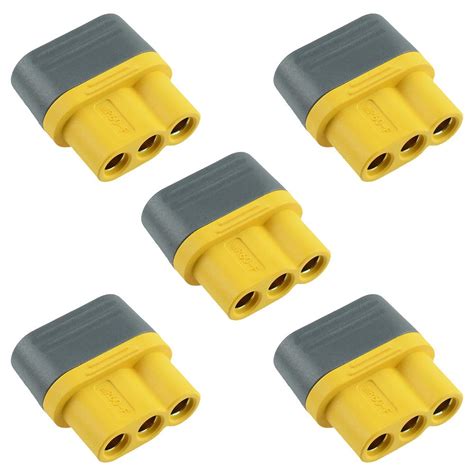 AMASS MR60 Male Female 3 Pin Gold Plated RC Connector with Cap 30A ...