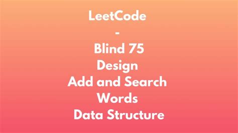 Leetcode Blind75 Designaddandsearchwordsdatastructure Swift