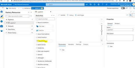 Azure Data Factory Connectors Parameters To Do Additional Services