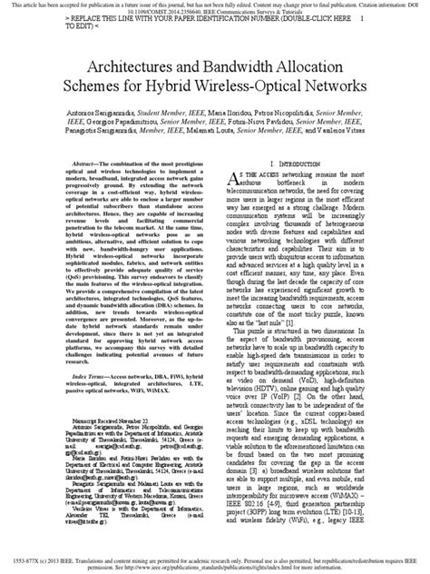 Architectures And Bandwith Allocation Schemes For Hybrid Wireless